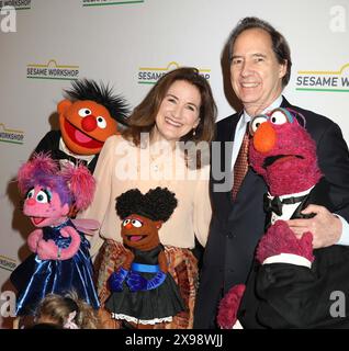 President of the Jim Henson Foundation Cheryl Henson, left, with her ...