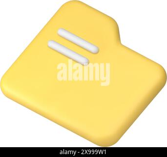 Realistic 3d icon folder cyberspace archive information storage quick ...