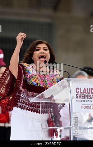 Non Exclusive: Clara Brugada, Mexico City head of government and Pablo ...