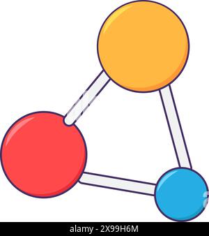 Structure of complex drug molecule icon. Volumetric lattice of ...