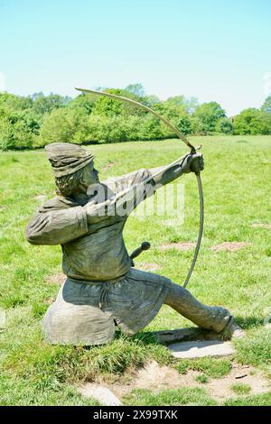 Statue of an archer on the site of the Battle of Hastings Stock Photo ...