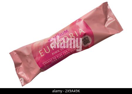 Magnum Euphoria pink lemonade icecream ice cream isolated on white ...