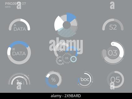Visual charts. Finance elements commercial vector illustration Stock ...