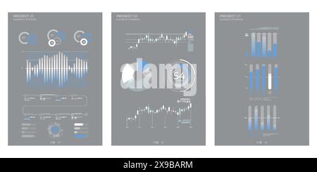 Visual charts. Finance elements commercial vector illustration Stock ...