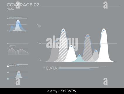 Poster process data charts in color. Vector elements charts Stock ...