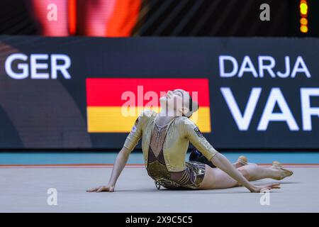 Darja Varfolomeev (GER) in action during the 40th European Rhythmic ...