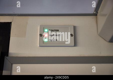 Train wifi internet indicator lights Stock Photo - Alamy