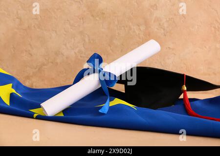 European Union and European Union Flag Background Study Stock Photo - Alamy