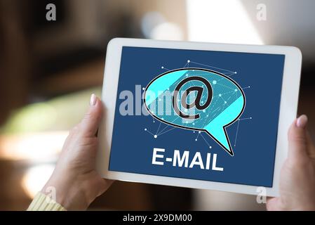 Tablet screen displaying an email concept Stock Photo - Alamy