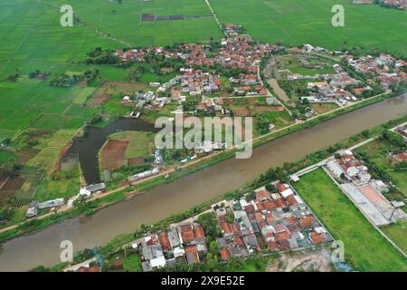 The great Bandung Basin, Citarum River in West Java, Indonesia Stock ...
