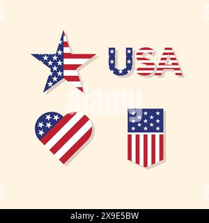 USA Independence day with text and star sketch Stock Vector Image & Art ...