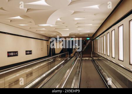 Doha, Qatar - 1 May 2024: Inside the subway in Doha, Qatar Stock Photo ...