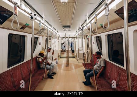 Doha, Qatar - 1 May 2024: Inside the subway in Doha, Qatar Stock Photo ...