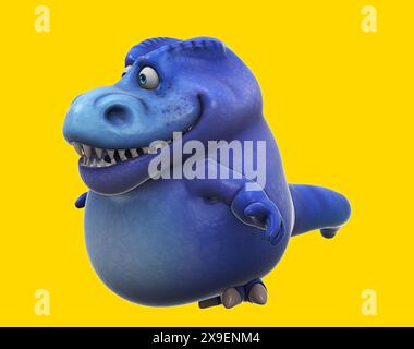 Fun 3D cartoon dino talking Stock Photo - Alamy