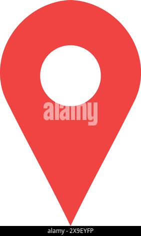 red pin street point flat clipart vector Stock Vector Image & Art - Alamy
