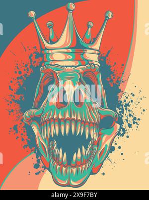 Vector skull of Tyrannosaurus rex with crown Stock Vector Image & Art - Alamy