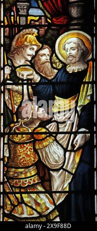 Saint Peter and Cornelius stained glass, St. Chad`s Church, Wishaw ...
