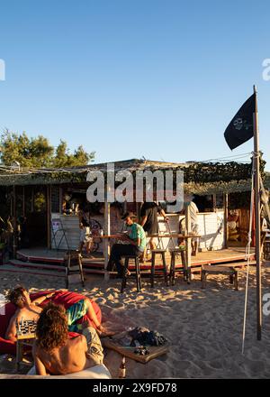 Beach bar, Porto Pollo, Sardinia, Italy Stock Photo - Alamy