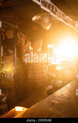 Beach bar, Porto Pollo, Sardinia, Italy Stock Photo - Alamy