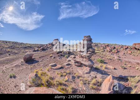 Rock Spire on Crystal Mesa west of Hamilili Point, Petrified Forest ...