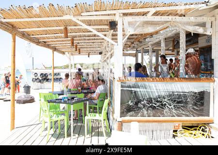 Beach bar, Porto Pollo, Sardinia, Italy Stock Photo - Alamy