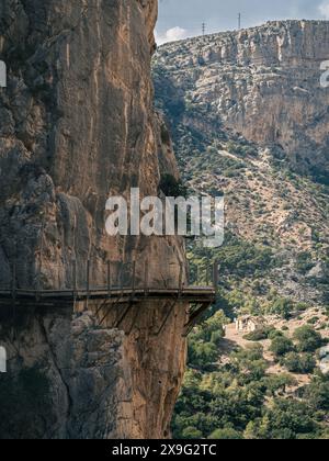 Empty no people walkway new and old ruined path seen on the El Caminito ...
