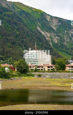 Federal building in downtown Juneau, Alaska, USA - Large administrative ...