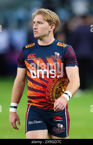 SYDNEY, AUSTRALIA - MAY 31: Tate McDermott of Queensland Reds about to ...