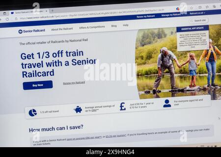 Applying for a senior railcard online, retailer for National Rail ...