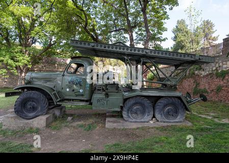 SOVIET KATYUSHA (Stalin's Organ) rocket launchers being loaded in ...
