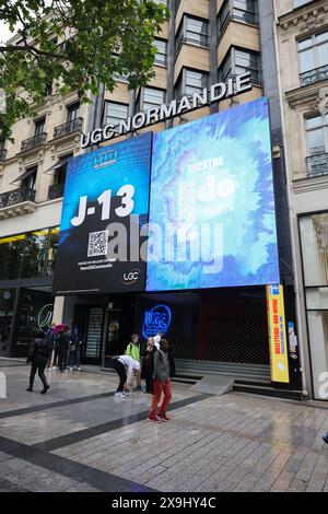 Facade of the UGC Normandie cinema, avenue des Champs Elysées, Paris ...
