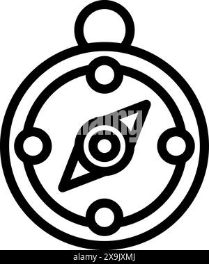 Minimalist compass icon in a sleek modern design Stock Vector Image ...