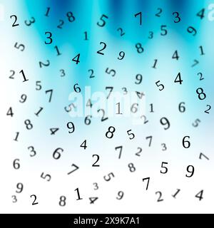 numbers scattered, numerology and math concept Stock Photo - Alamy