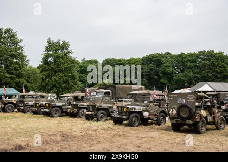 Military vehicles at the 80th anniversary of the D-Day landings at the ...