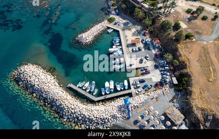 Aerial view of Pomos harbour, Pomos, Republic of Cyprus Stock Photo - Alamy