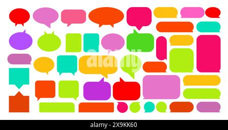 Big set of dialog boxes or speech bubbles different variants drawn by ...