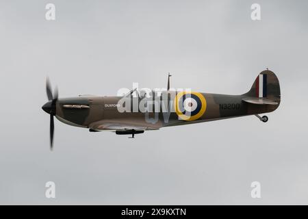 Supermarine Spitfire Mk I N3200 IWM Duxford D-Day 80 Summer Airshow 1st ...