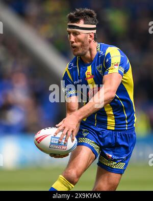 Stefan Ratchford of Warrington Wolves in the pre-game warm up during ...
