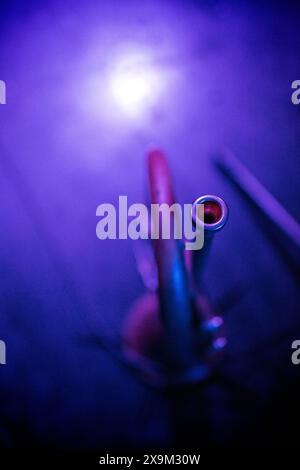 Brass Instruments Under Stage Lights Stock Photo - Alamy
