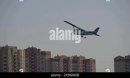 Moscow, Russia - May 12. 2018. Moskva - Ships sail on river past ...