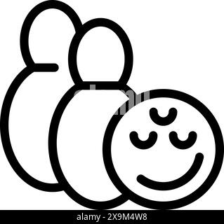 Bowling Ball Emoticon Face Emoji Cartoon Icon Stock Vector Image & Art ...