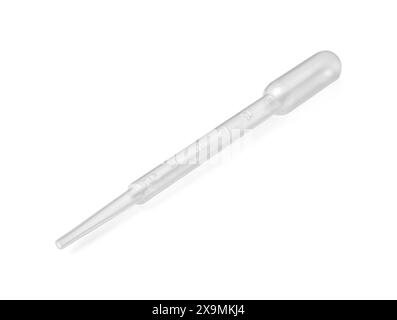 One clean transfer pipette on white background Stock Photo - Alamy