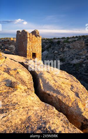 Twin Towers ruin, Square Tower Group, Hovenweep National Monument, Utah ...