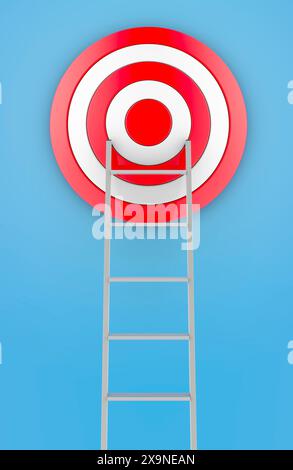 A 3d rendering of darts on blue background, concept of the challenge ...