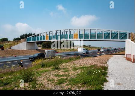 CHIVERTON ROUNDABOUT REPLACEMENT FLYOVER BRIDGE A30 BYPASS Stock Photo ...