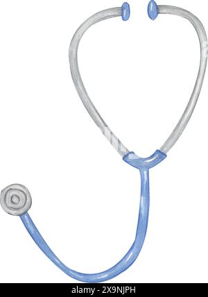 Watercolor medical devices clipart set, blood, medicine bottle, patch ...