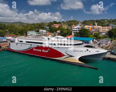 Scarborough, Tobago - Feb 2 2024: The inter-island ferry Galleons ...