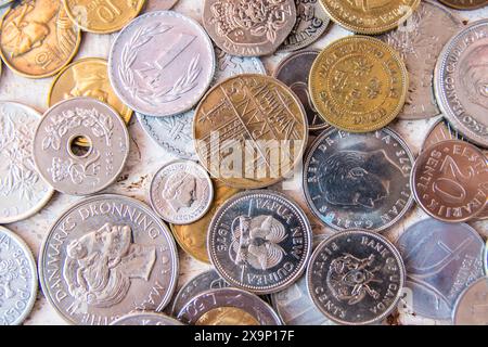 Old money from Austria, a background Stock Photo - Alamy