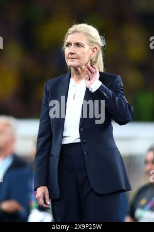 FA chair Debbie Hewitt in the stands during the international friendly ...