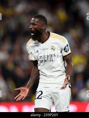 LONDON - Antonio Rudiger of Real Madrid with UEFA Champions League ...